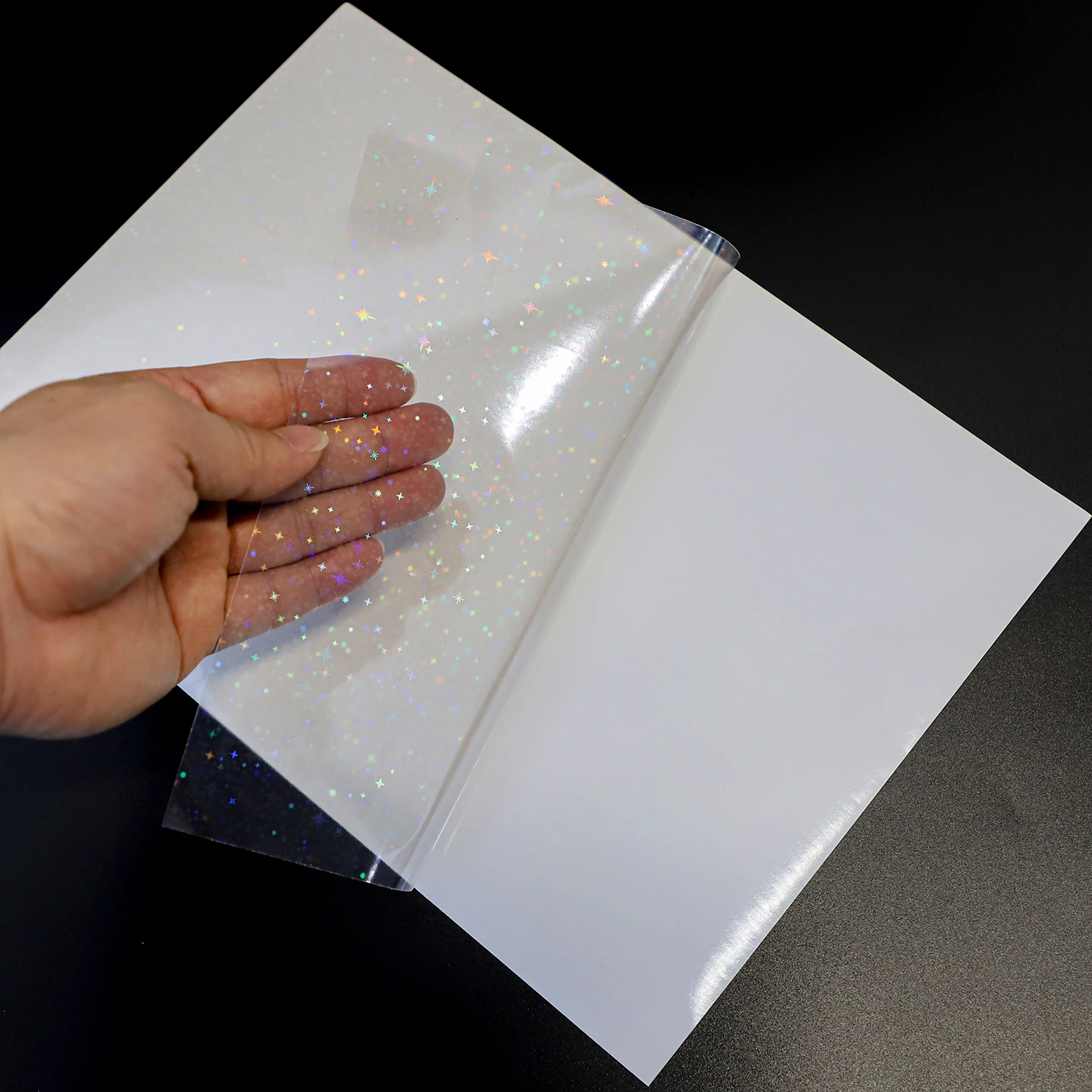 Holographic Overlay Film A4 Lamination Vinyl Sheet Cold Holographic ...