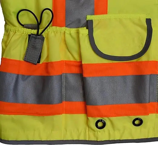 Heavy-duty Woven Dual Color Engineering Vest With Padded Neck ...