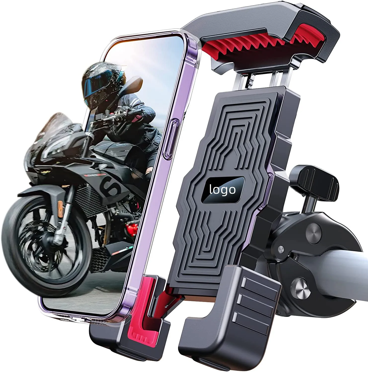 360 Degree Rotatable Adjustable Bike Motorcycle Phone Mount Automatic ...