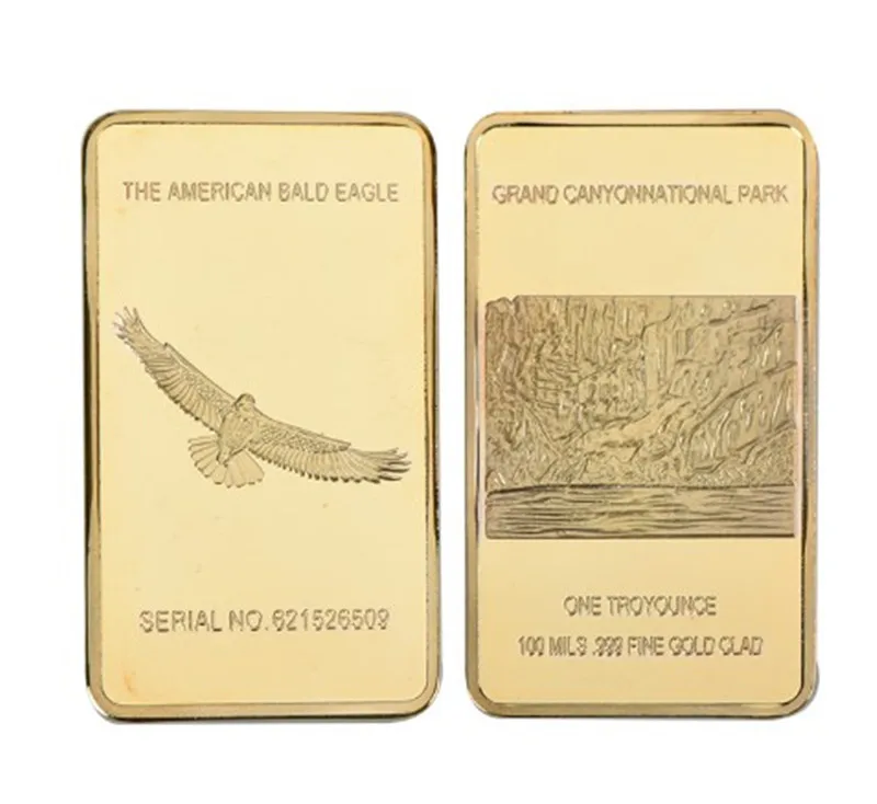 Unique Novelty Decorative Eagle Grand Canyon Fake Gold Bar Bullion Coin ...