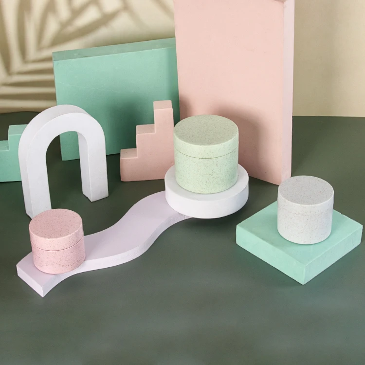 Wheat Biodegradable Cosmetic Containers - Recyclable & Eco-friendly