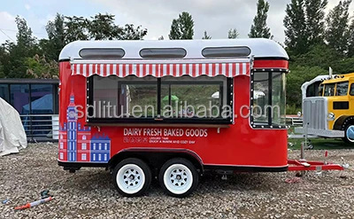 Small Food Trailers with Big Window for Street - Side Mobile Beverage ...
