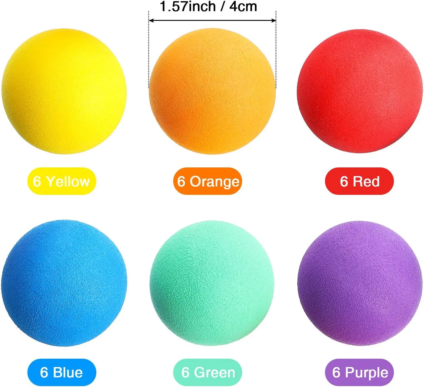 Factory Custom Size and LOGO Soft Foam Balls Lightweight Mini Balls ...