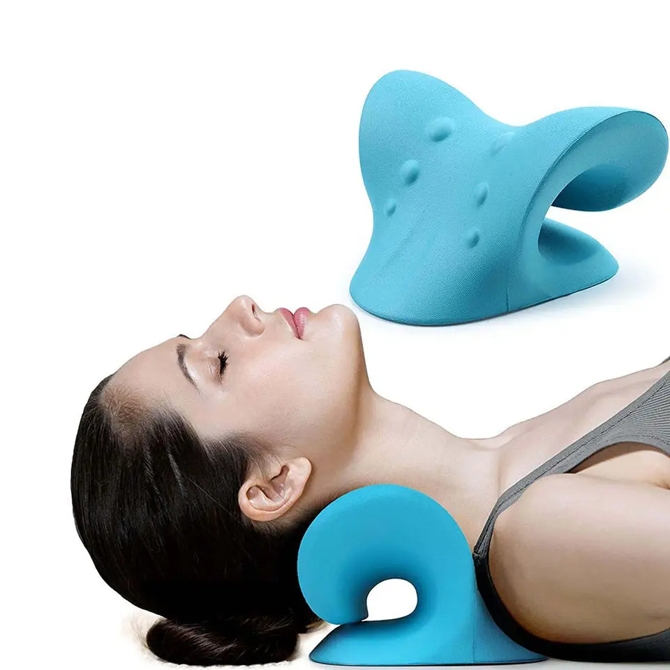 Portable Massage Pillow Neck Recliner Stretcher for Relief
