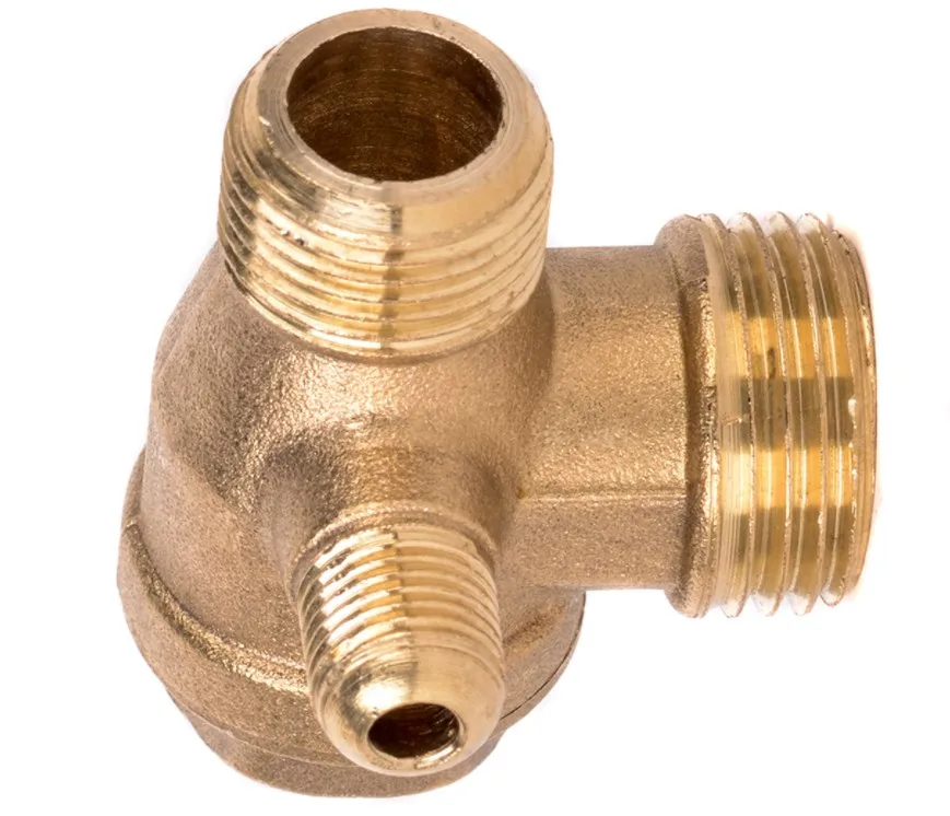 3-port Brass Male Threaded Check Valve Connector 4.1cmx3.87cm For Air ...