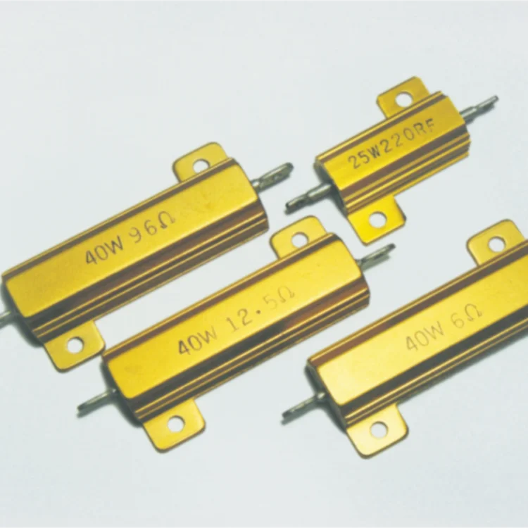 High Quality Gold Aluminum Housed 0.5 Ohm To 500 Ohm Ceramic Fixed ...