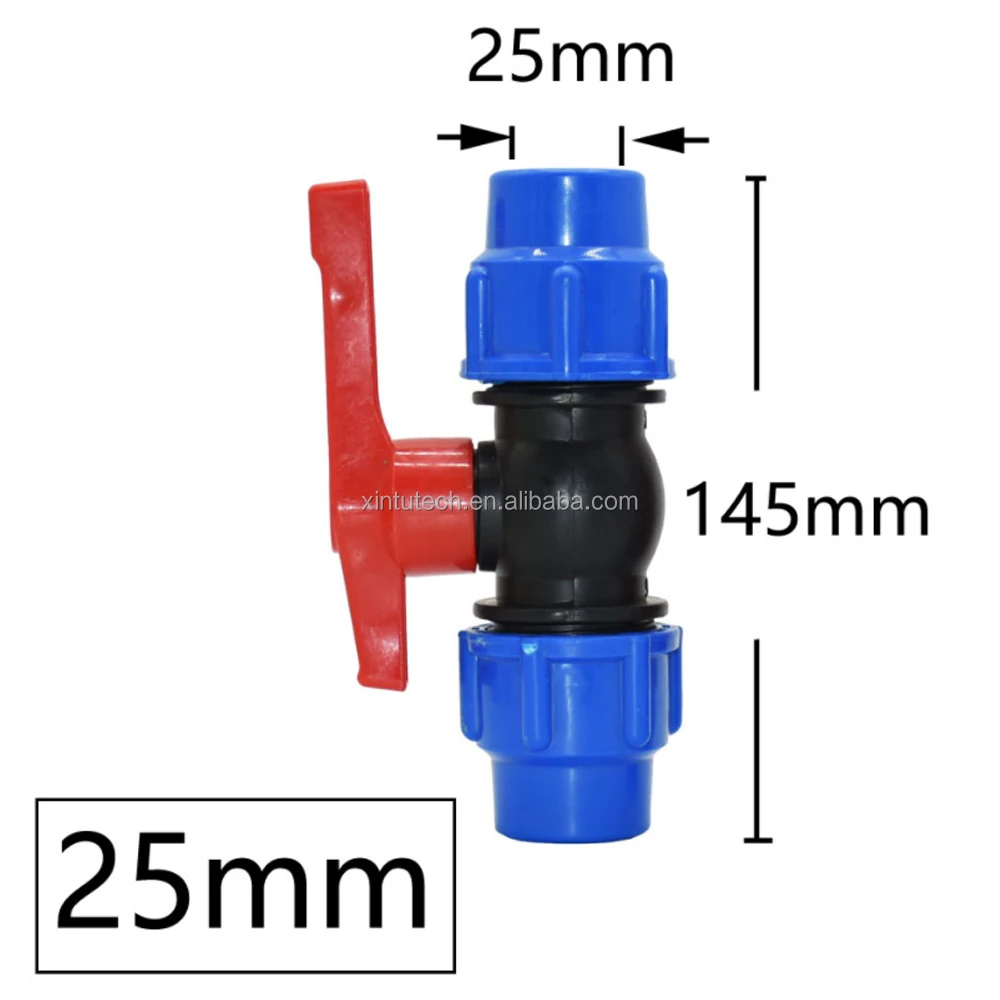 20mm MDPE Irrigation Pipe Fittings Valve, Plastic Shut-Off Stop Valve ...