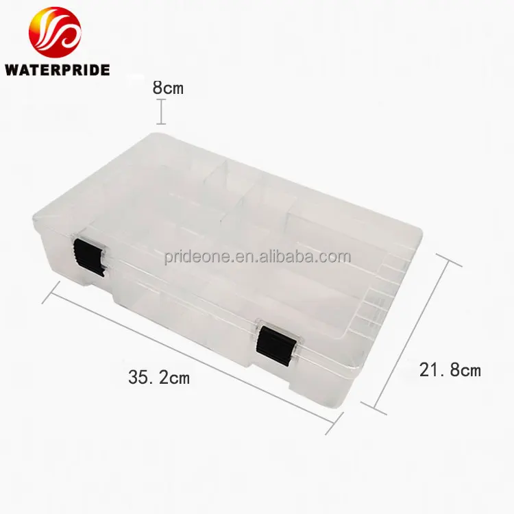 3700 Transparent Fish Lure Storage Box with Adjustable Dividers