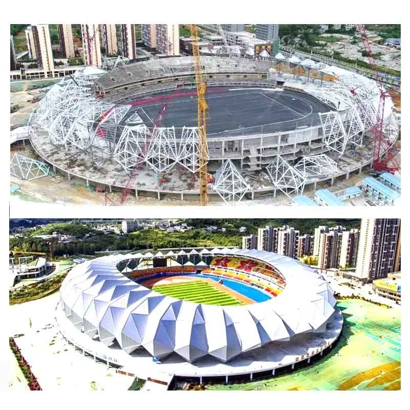 Prefab Football Stadium - Durable Steel Canopy Structure