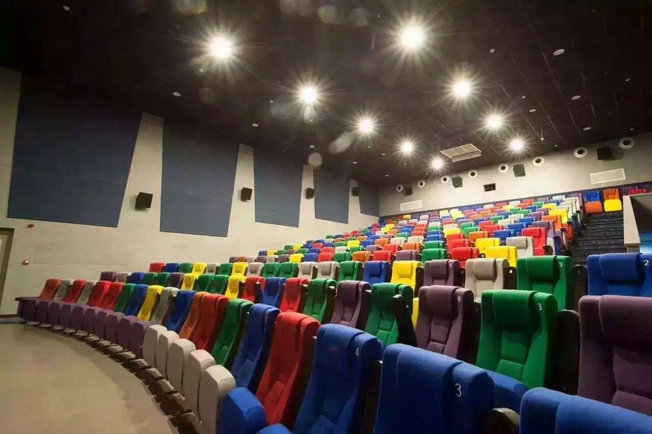 IMAX Fabric Foldable Cinema Chair with Adjustable Armrest & Cup Holder ...