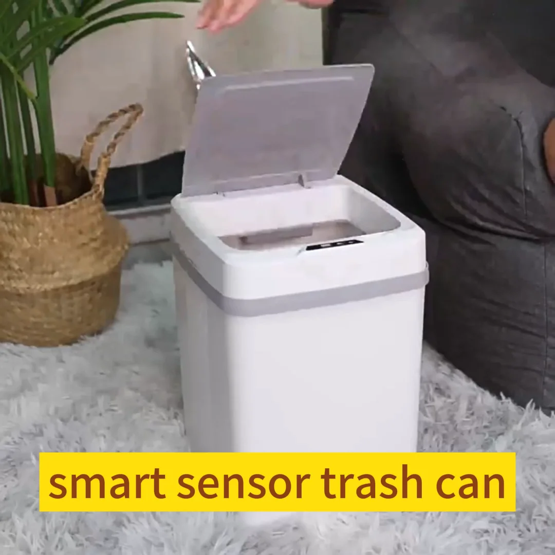 Big 2024 New Smart Automatic Bathroom Trash Cans Sensor Dustbin In Stock - Buy Big Trash Cans ...