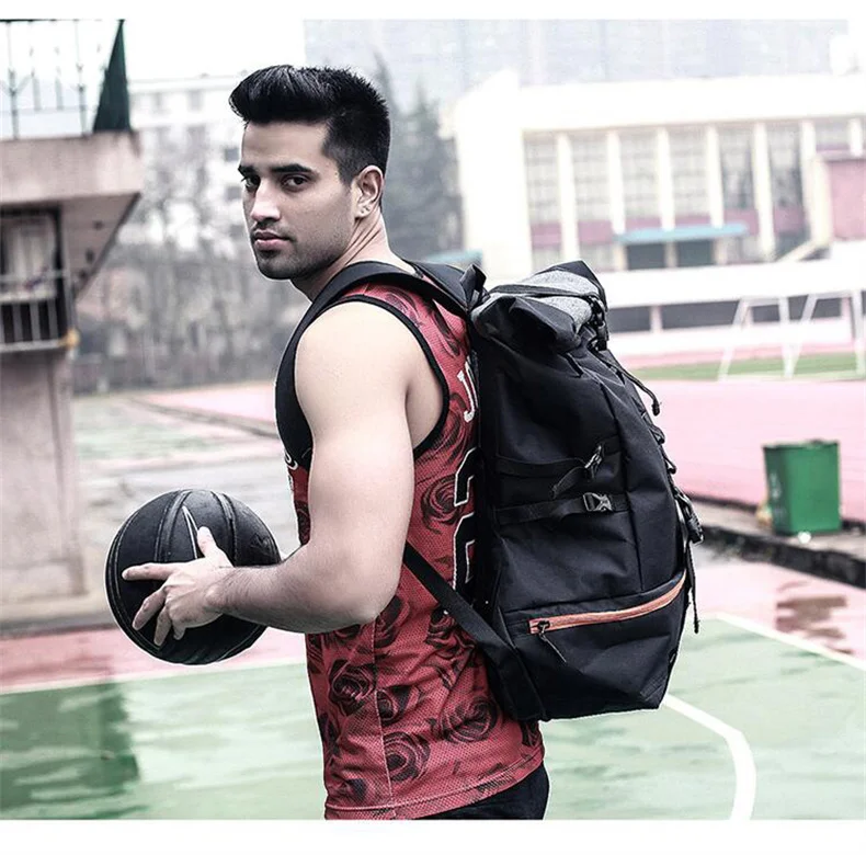 Custom Waterproof Sport Backpack Men Travel Rolltop Daypack Male Large ...