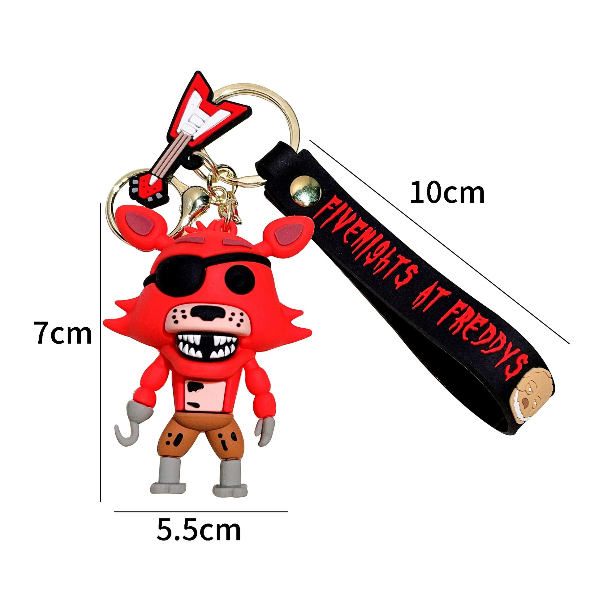 Five Nights At Freddy's Cartoon 3d Pvc Rubber Keychains Trolls Silicone ...