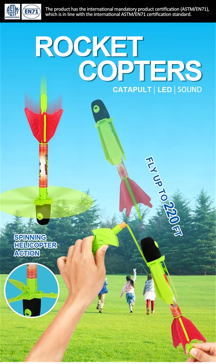 Slingshot Rockets Launchers - Fun Outdoor Toys for Kids