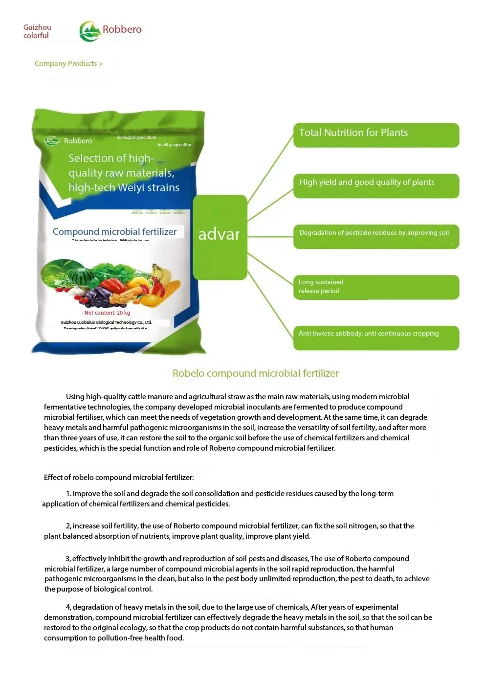 High Tech Organic Rooting And Seedling Robero Compound Microbial ...