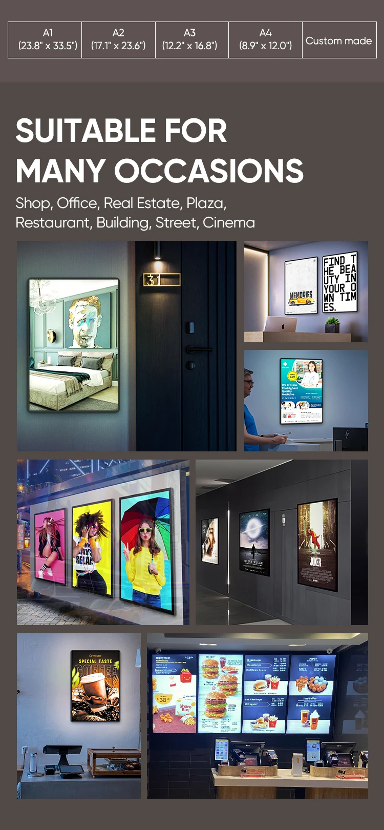 A4 A3 A2 A1 LED Light Boxes - Slim, Bright, and Versatile