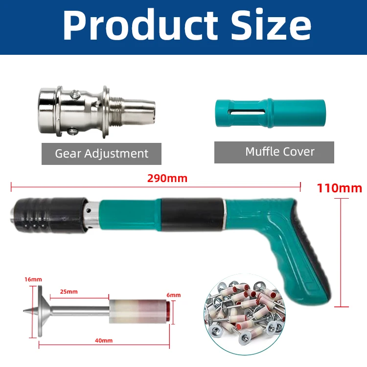 Industrial Grade Fixed Fastener Coil Gun Shoots Nails Decoration Fixed ...