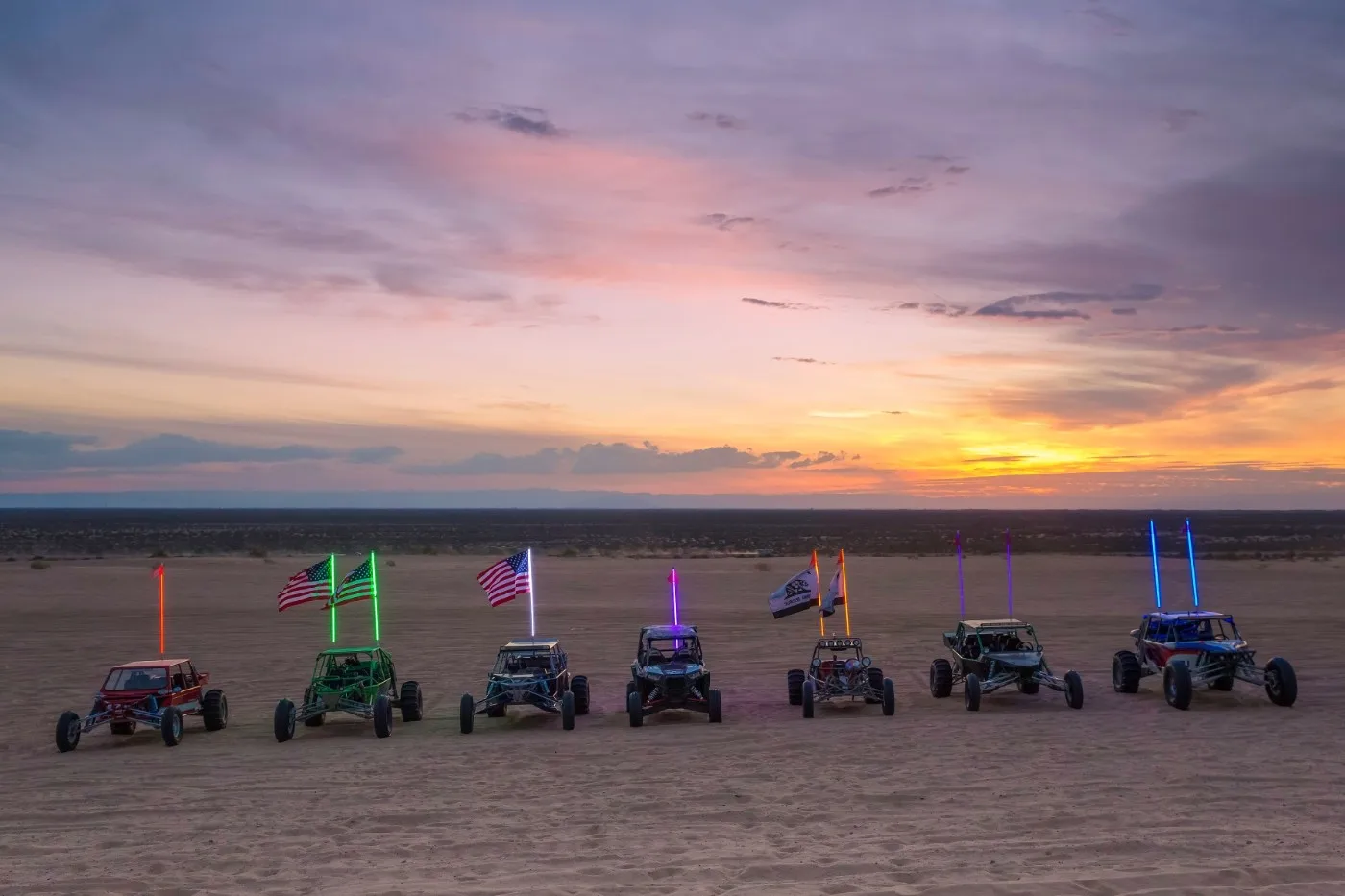 8ft, 10ft, 12ft Amber Top Lighted Mine Safety Warning Whip Flags with ...