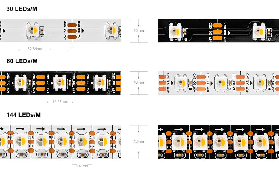 Dc5v Sk6812 Addressable 60 144 Led Rgbw Sk6812 Led Strip - Buy Sk6812 Rgbw,Sk6812 Led Strip ...