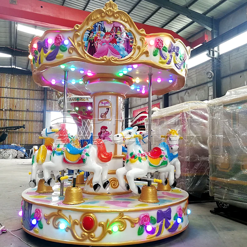 Six-seat Both Indoor And Outdoor Children's Small Carousel For Kids ...