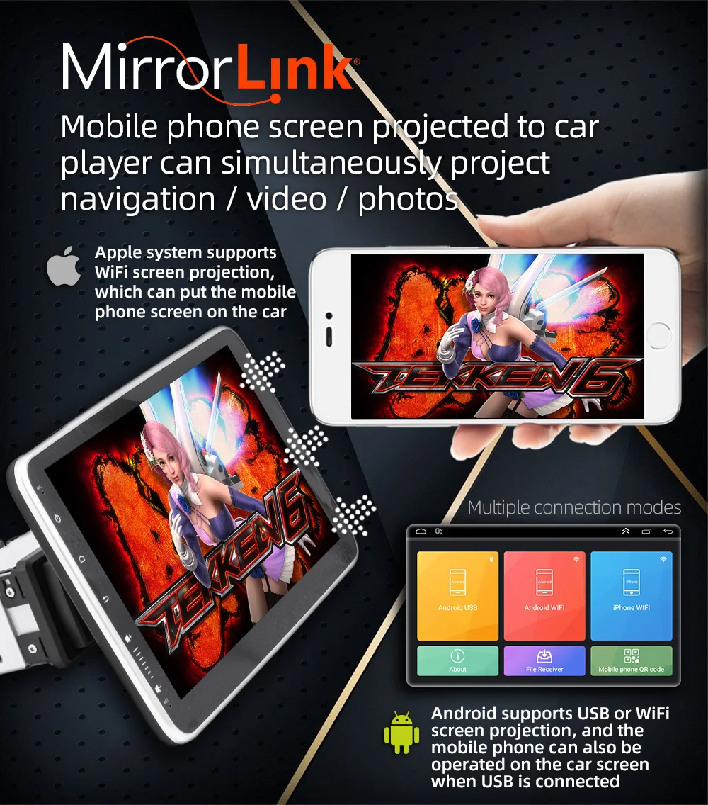 10.1 Inch 2+32g 360 Degree Rotation Screen Android Car Player Android 1 ...