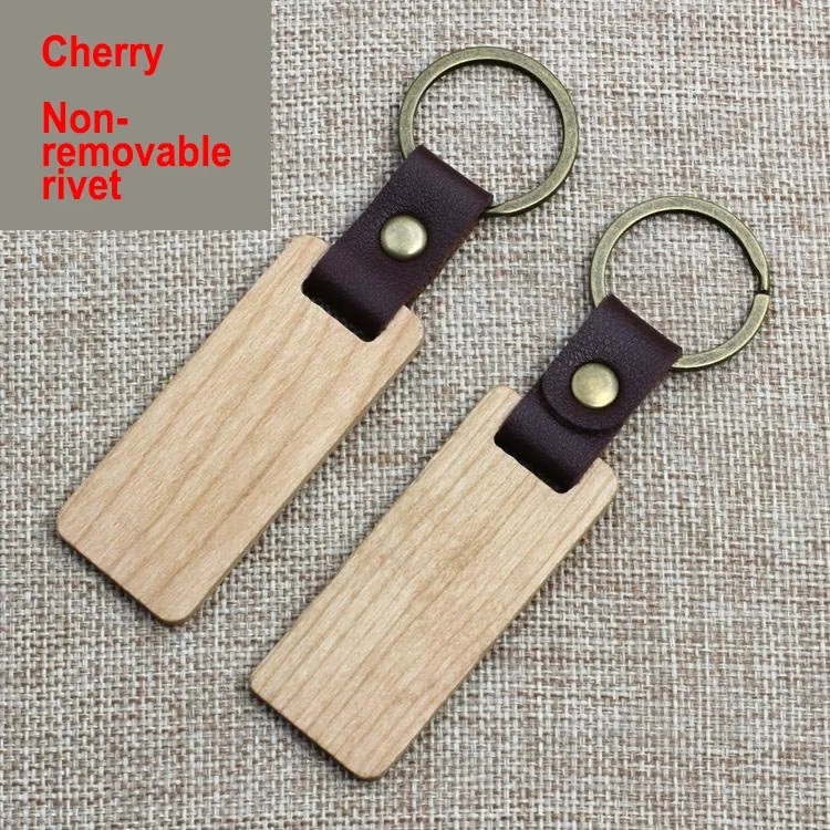 Custom Laser Engraving Logo Beech Walnut Wood Keychain Blanks Wooden ...