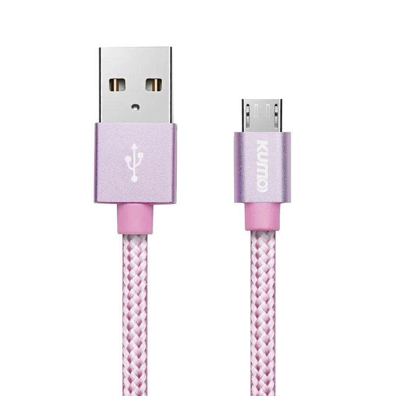 Customize logo pvc micro usb charging data cable 1m 2m pink usb micro ...