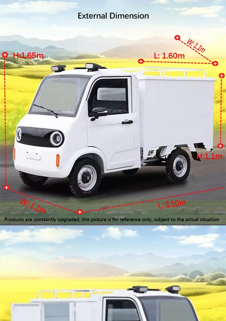 Mini-Truck-Cargo-Box Truck Light Bike Chinese Small Cargo Trucks Van ...