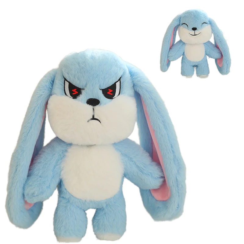 Custom Cute Angry Rabbit Bunny Plush Toy Interesting Custom Stuffed ...