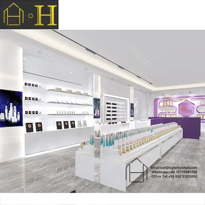 Retail Cosmetics Shop Fitting Display Stand Rack Floor Counter Display ...