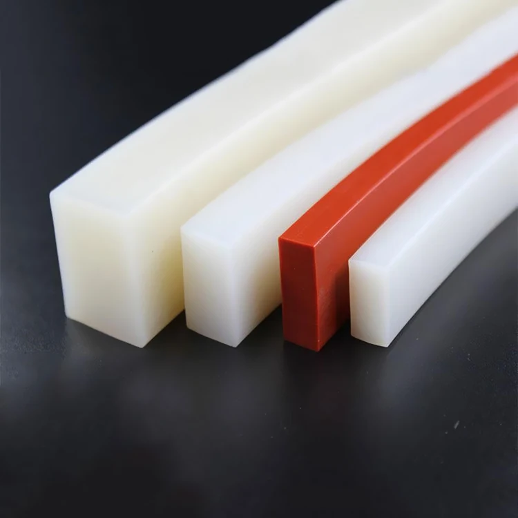 Square Shape Solid Silicone Rubber Seal Strip - Heat & Cold Resistant