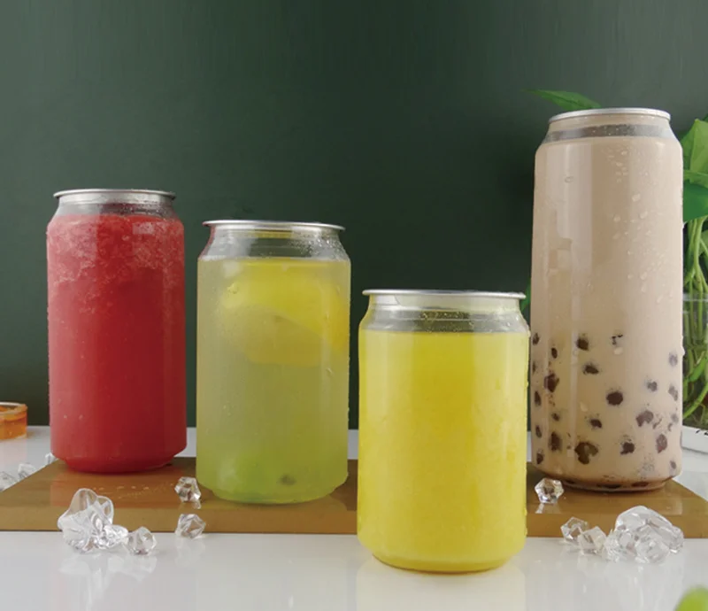 250ml 330ml 500ml Transparent Soda Can For Beverage Soft Drink Clear ...