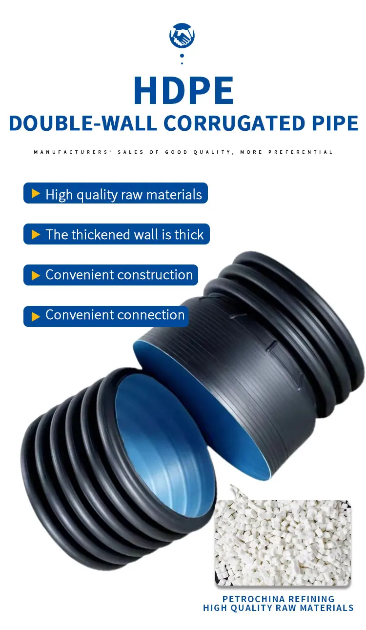 Underground Drainage Sn8 Double Wall Corrugated Pipe 200 500 600 800 ...