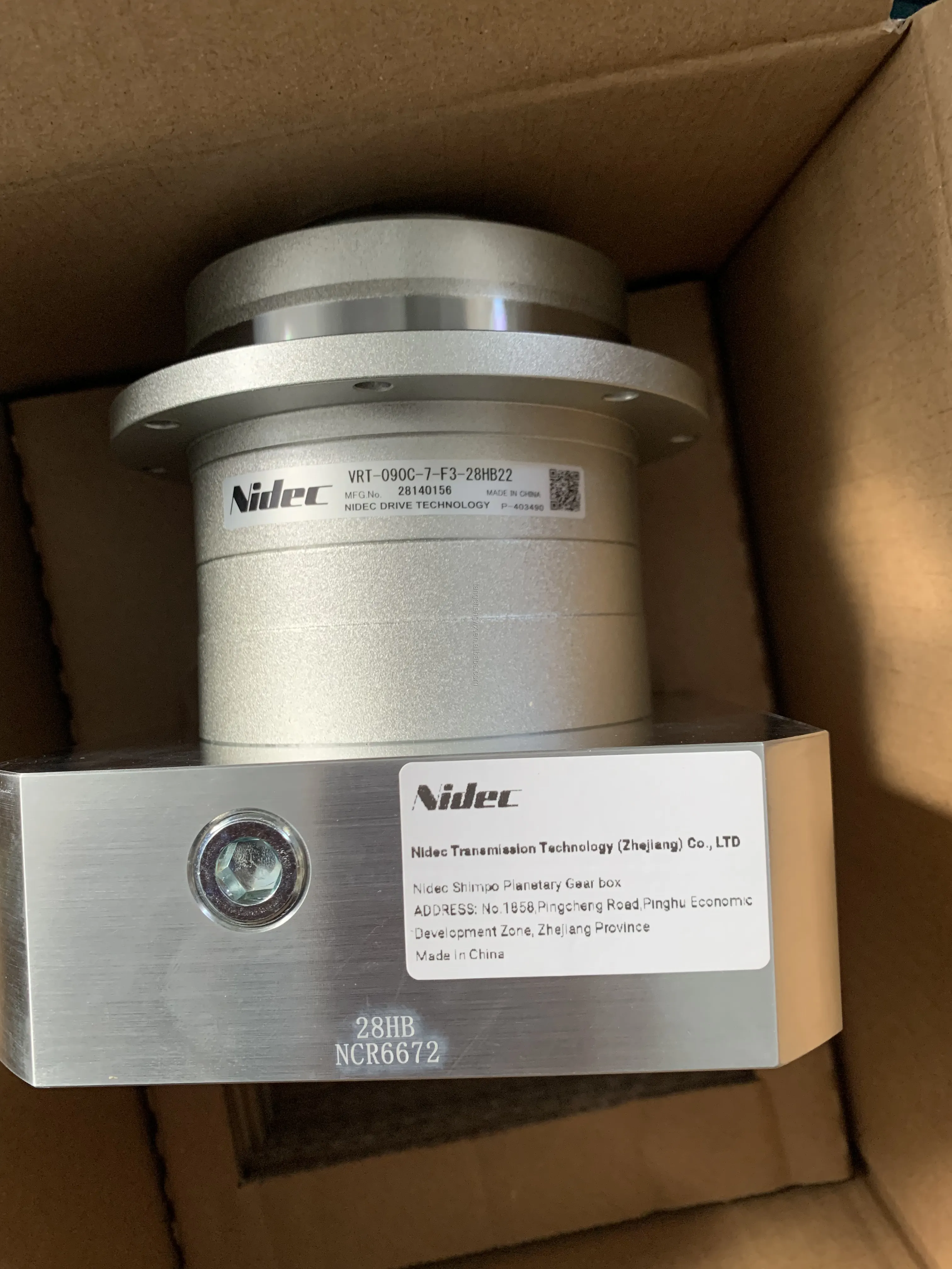 Original Shimpo Nidec Reducer Gear Box VRT Gear Box Ratio7 1.3kw for ...