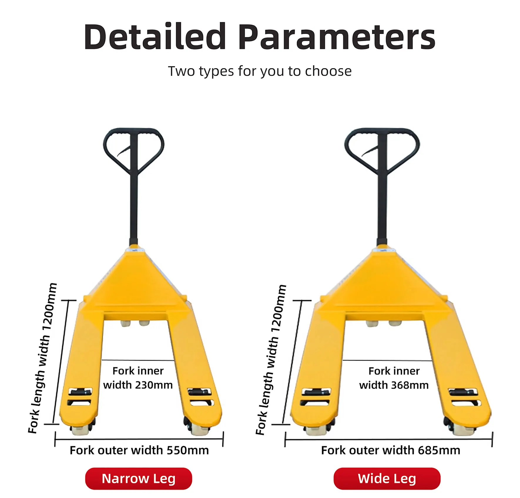 Wholesale Hand Operated Pallet Forklifts - 2.5 Ton Hydraulic
