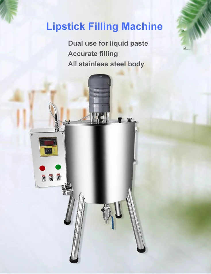 15l/30l Small Lipstick Stirring Heating Mixing Filling Machine Automatic Lipstick Filling ...