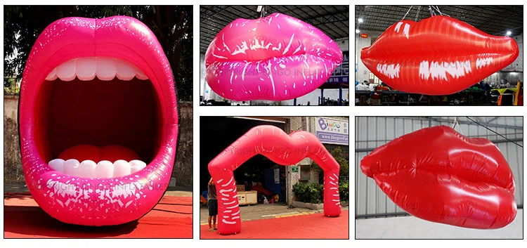 Giant Inflatable Mouth Model 3mh Stage Event Decoration Inflatable Lips ...