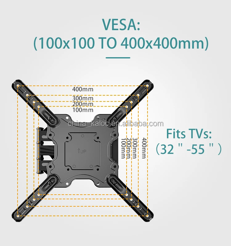 Swivel Folding down TV Wall Bracket - Ideal for 32-65 Inch Tvs