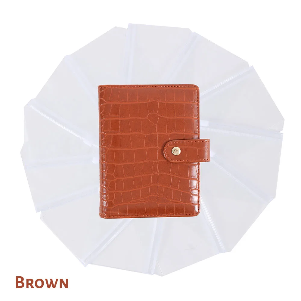 Cute Black Pink A7 Crocodile Budget Binder Cover & Refills