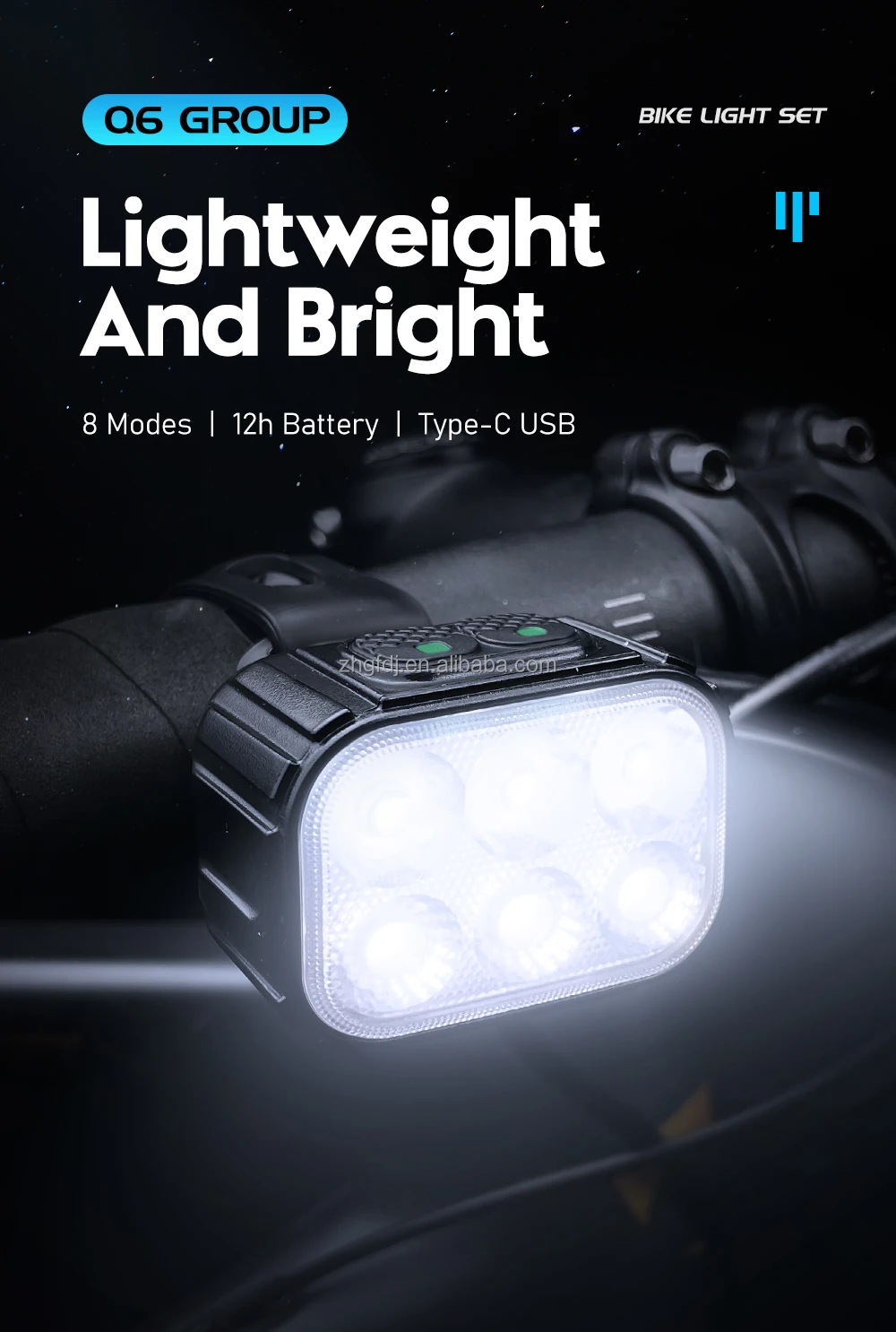 Cyclami Q6 Bicycle Lights - Bright, Rechargeable, and Durable