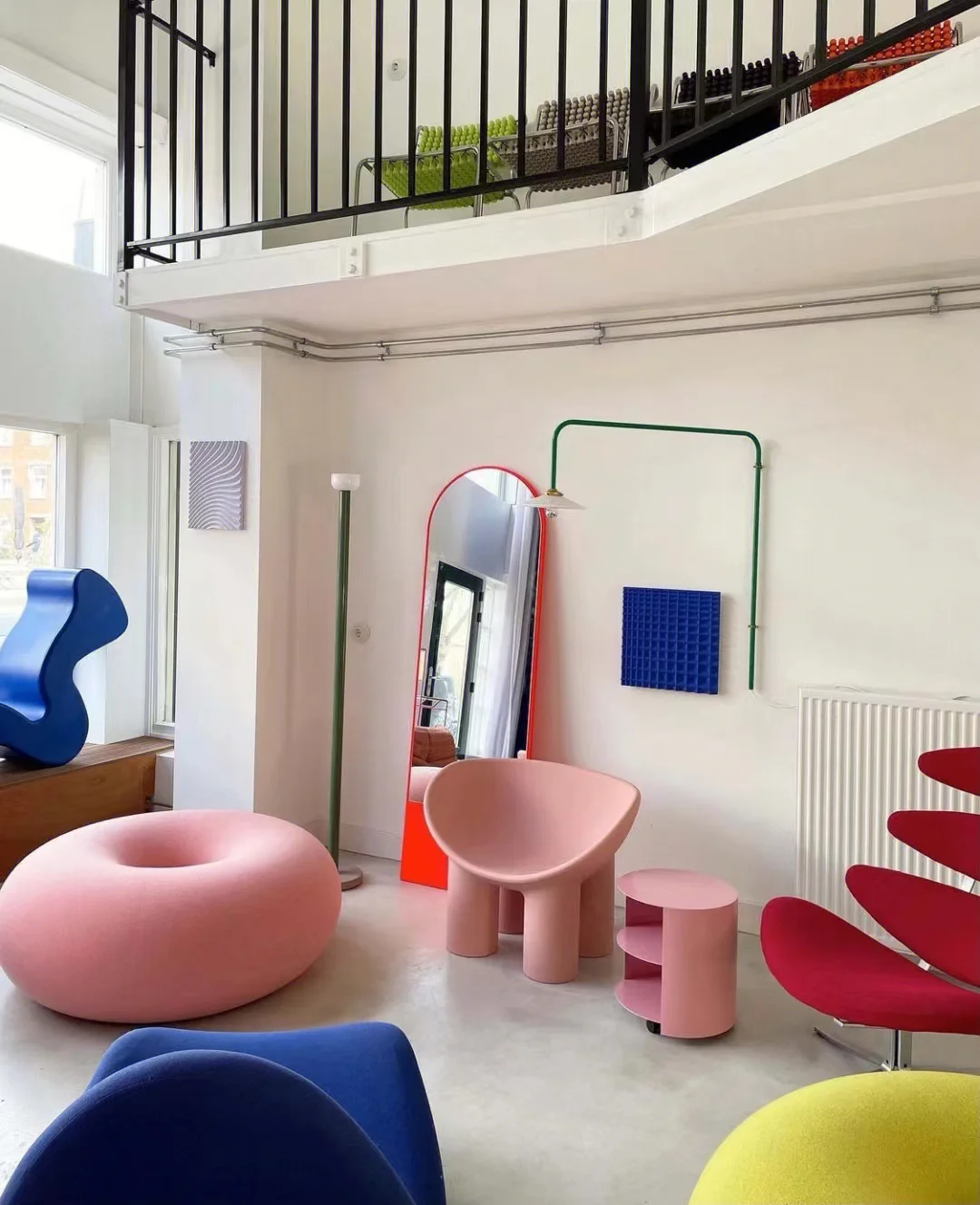 Modern Donut-Shaped Living Room Sofa - Lazy Floor BOA POUF