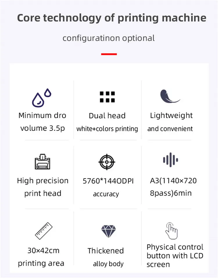 Factory Price Sale T Shirt A2 Digital Textile Ink Printer With White ...