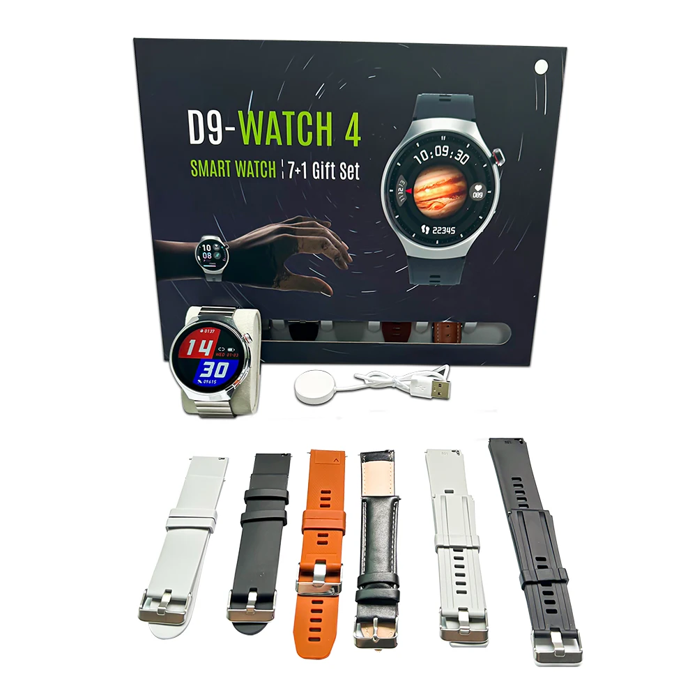 D 9-watch 4 Smart Watch 1.5 Inch Round Screen Watch4 Pro Nfc Bt Call ...