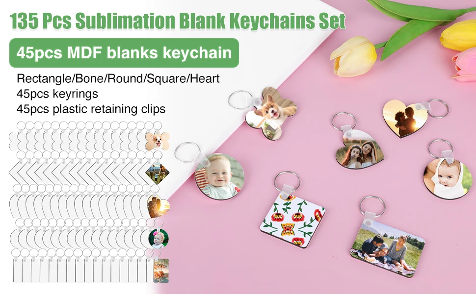 Custom Shape Sublimation Keychain Blanks Bulk Diy Mdf Blanks Keychain ...
