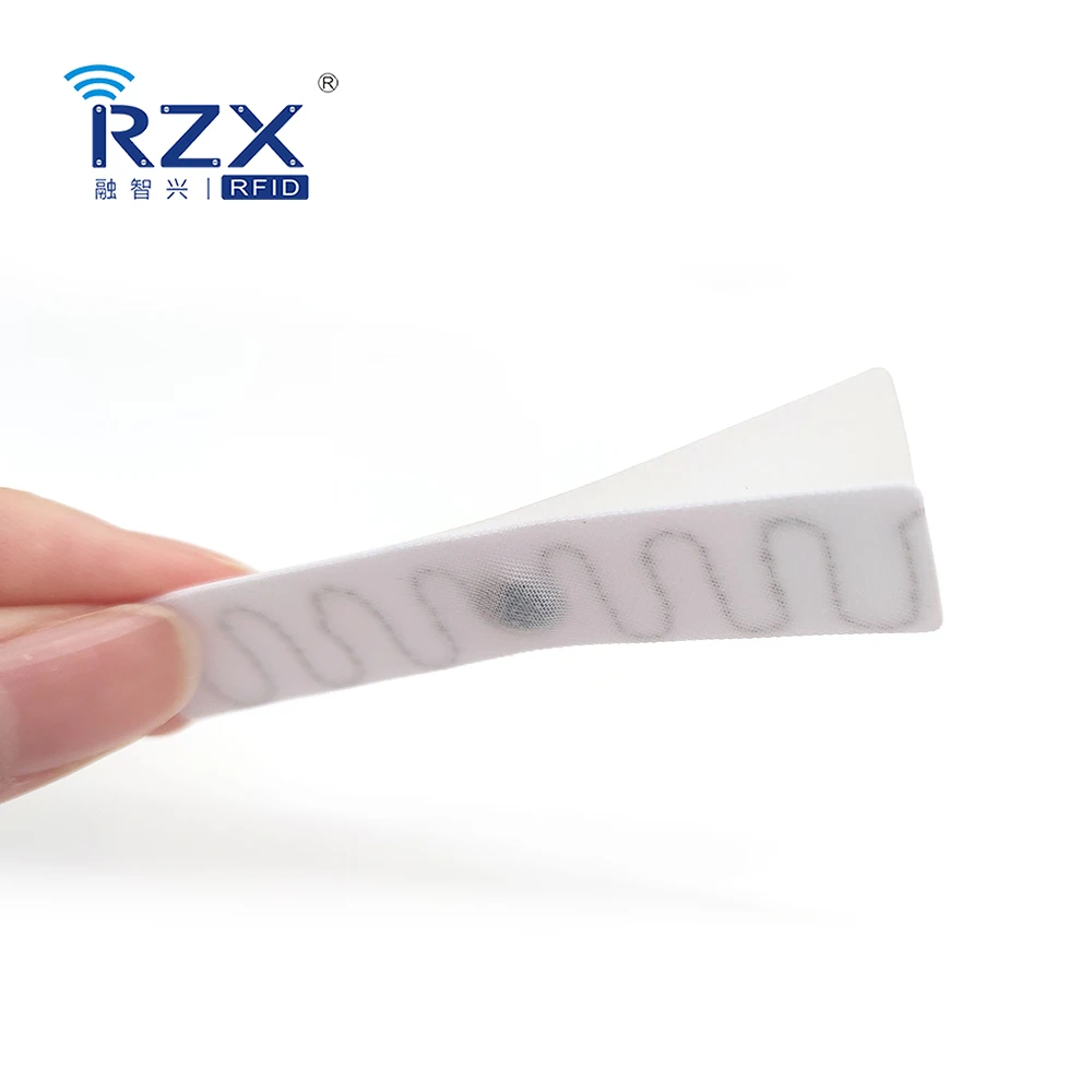 Printable Barcode QR Code UHF 70*15mm Textile COB Laundry Labels with ...