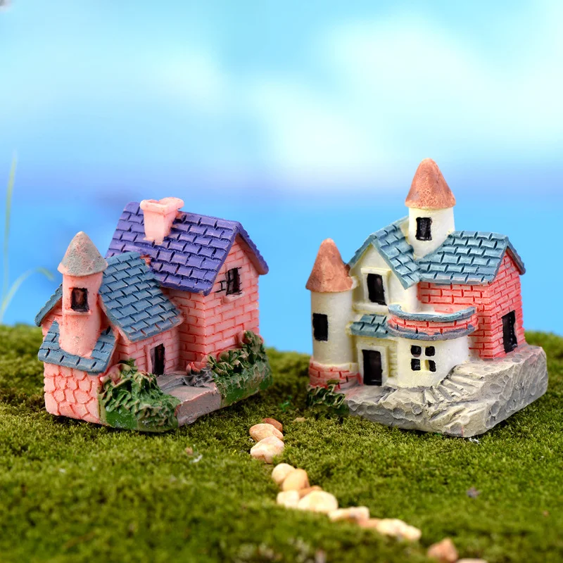 Artificial Mini Miniature Resin House Craft Ornament For Home ...