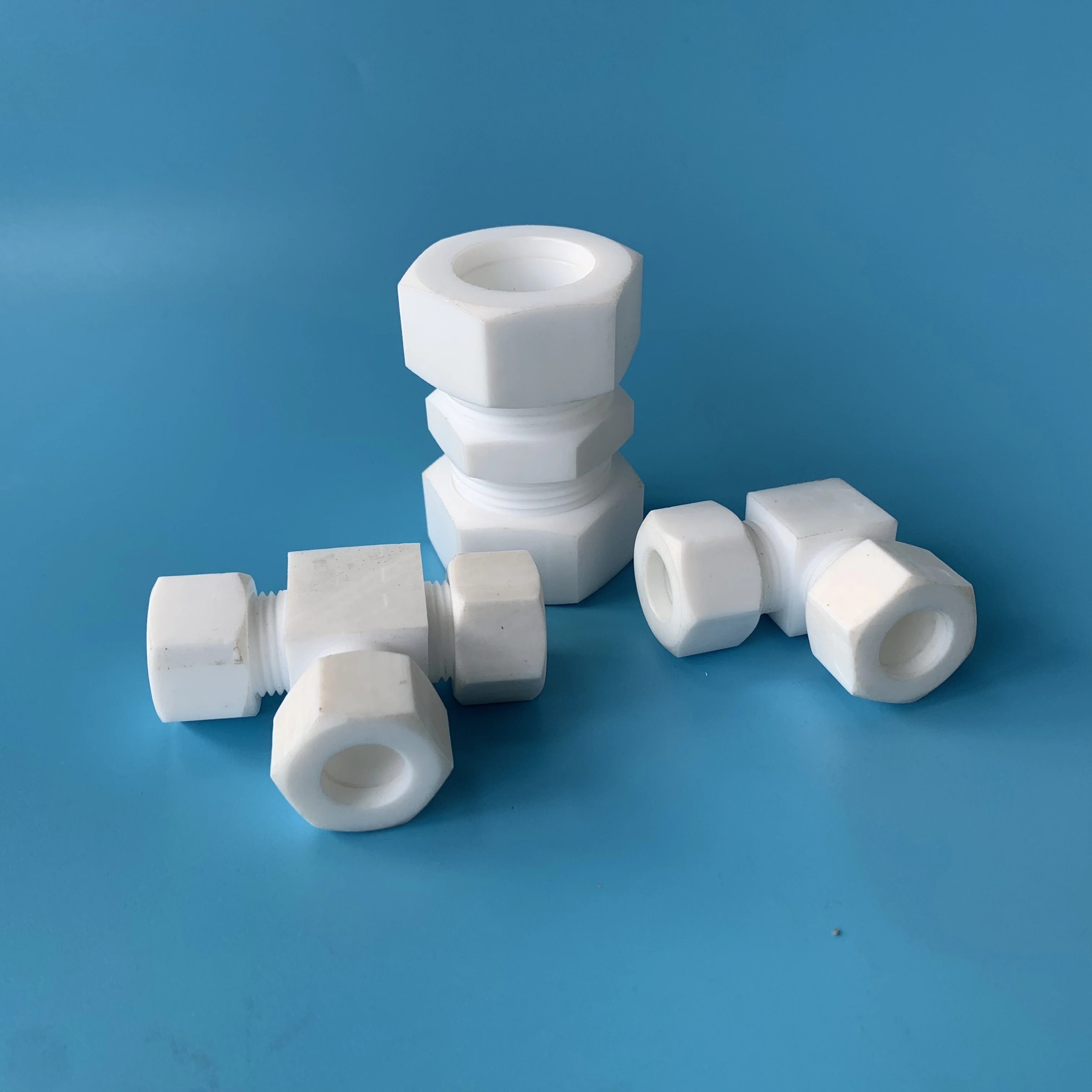 Ferrule PTFE Tube Fitting PTFE Connector Chemical Resistance Hydraulic ...