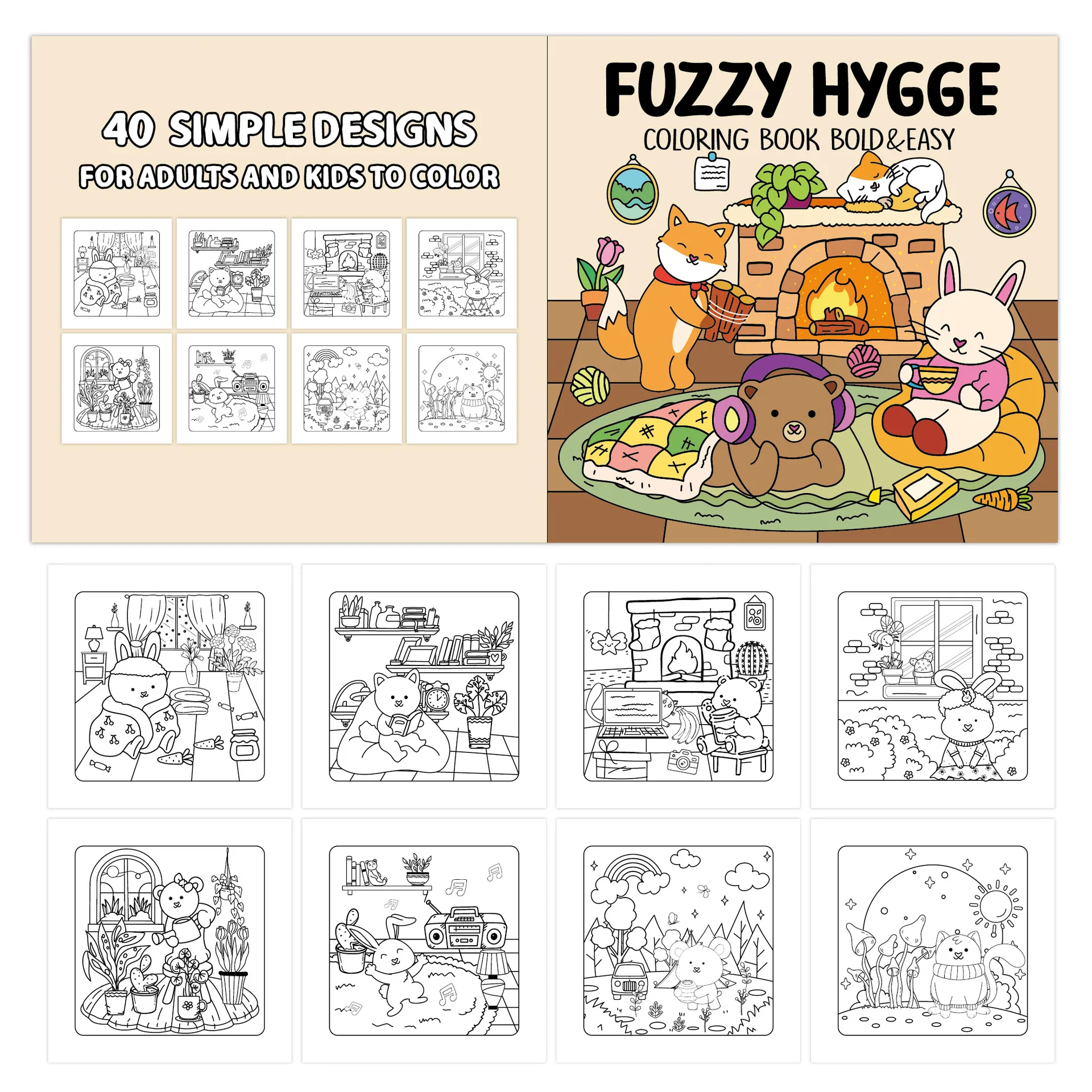 Custom Coloring Books for Kids Children Perfect Bound Soft Cover Kawaii ...