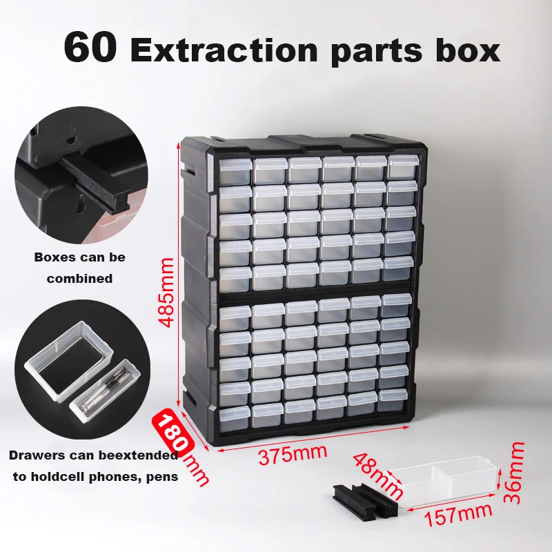 Small Parts Storage Tool Box With Drawers Storage Mechanic Tool Part ...