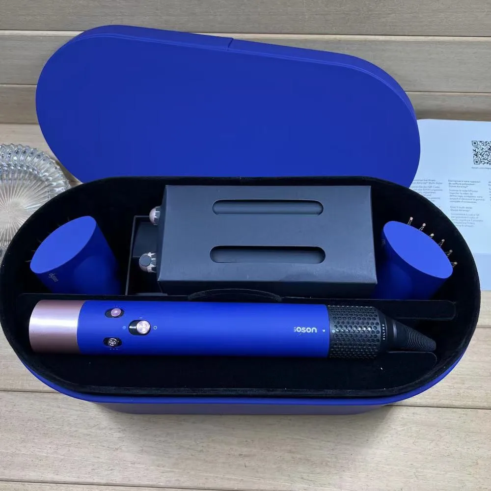 New Vinca Blue Hs05 With Accessories Leather Case For Dysons Air Wrap ...